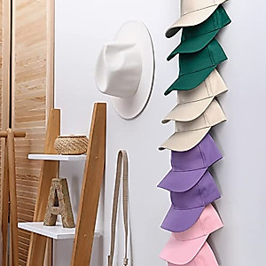 HYDERMUS Hat Rack 2 Pack for 32 Caps with Adjustable Height Over The Door Hat Organizer Metal Hat Holder with 32 Clips Hat Storage for Door and Wall