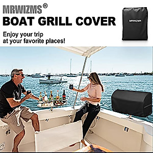 Boat BBQ Grill Cover Waterproof 23x15x15in, for Magma ChefsMate Gas Grill, Magma Cabo Grill, Magma Newport 2 Infra Red Grill, Magma Catalina 2 Infra Red Grill, Heavy Duty Windproof Anti-UV