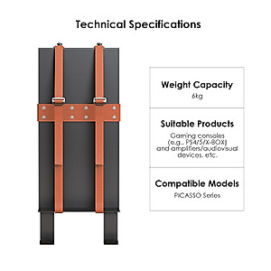 FITUEYES Design Game Controller Holder TV Back Mount Video Game Organizer, Compatible with PICASSO Series TV Stand, 13LBs Max Load Stoage for PS5/ PS4/ Xbox Series, PICASSO Series