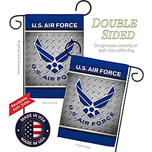 US Air Garden Flag Armed Forces USAF United State American Military Veteran Retire Official House Decoration Banner Small Yard Gift Double-Sided, 13"x 18.5", Made In USA 13 X 18.5