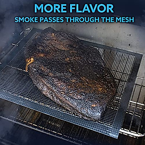 Kona Mesh BBQ Grill Mats - Heavy Duty 600 Degree Nonstick Mesh Grilling Mats (Set of 2) - 7 Year Warranty