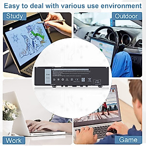 Perhanmm 38Wh F62G0 11.4V Battery for Dell Inspiron 13 7000 7373 7386 2-in-1 7370 7380 5370 P83G P87G P91G P83G001 P83G002 P87G001 P91G001 Vostro 5370 F62GO RPJC3 39DY5 039DY5 0RPJC3 3-Cell