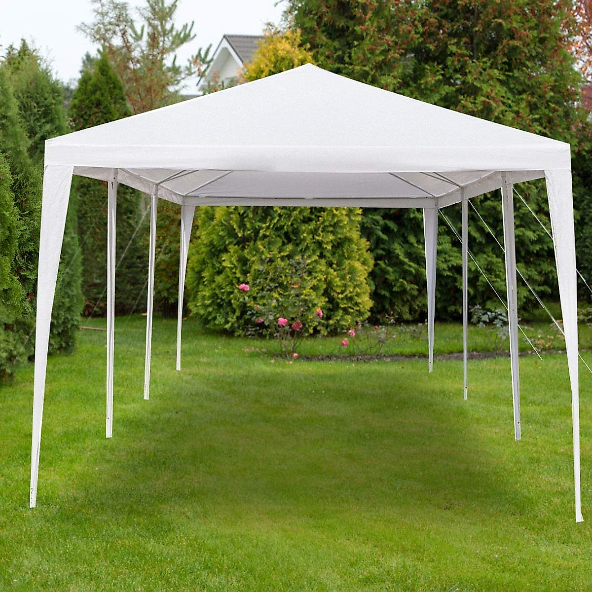 10'x30' Party Canopy Tent Outdoor Wedding Waterproof UV Protection Gazebo Pavilion with 8 Removable Sidewalls Heavy Duty Portable Camping Shelter BBQ Pavilion Canopy Cater Events, White