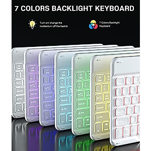 Harvopu for iPad Pro 11 inch Case with Keyboard - 7 Color Backlit Detachable Bluetooth Keyboard for iPad Pro 11-inch 2022(4th Generation)/2021(3rd Gen)/2020(2nd Gen), Green