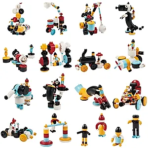 Tublock Challenger Set (SML 154 Pieces) | Creative & Educational Brick Building Toys for Girls & Boys | Easy to Connect Building Bricks Set | Innovative Curved Bricks for Building with Movable Pieces