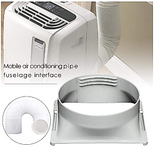Portable Air Conditioner Exhaust Hose Coupler - 5.9 inch/6 inch AC Hose Coupler Extension, Portable Window Adapter A/C Unit Tube Connector Mobile air Conditioning Accessories (Square to Round)