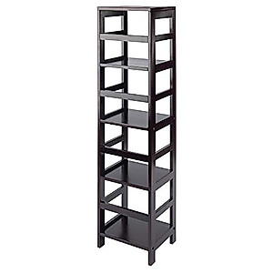 Winsome 4 tier Wood Leo model name Shelving, Small, Espresso