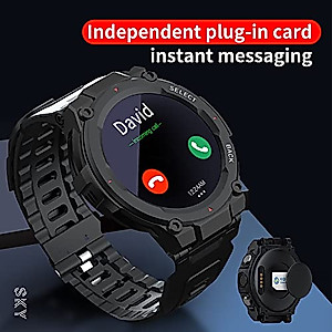 JZ&TS LOKMAT Sky Smart Watch SOS Emergency Calls Fitness Tracker Waterproof Sports Smartwatches Bluetooth Watch Men Women for iOS Android (White)
