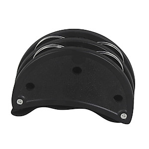 MILISTEN Foot Tambourine with Steel Jingles Cajon Box Drum Companion Accessory Foot Shaker Teaching Toys for Hand Percussion Instruments Black