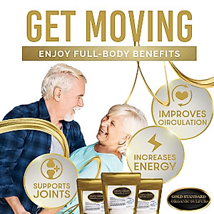 Gold Standard Organic Sulfur Crystals 6lb - 99.9% Pure MSM Crystals - MSM Powder Organic - 3rd Party Tested Sulphur