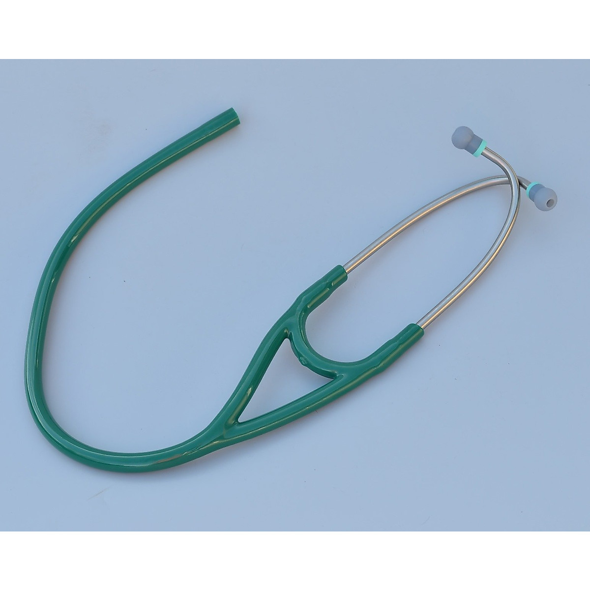 Replacement Tube (dual lumen binaurals) fits ALL leading brand single-head Cardiology Stethoscopes T72 GREEN