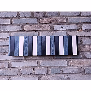 Wood Hooks Wall Coat Hanger Coat Rack Clothes Hanger Entryway Coat Hooks Space-Saving Hanger with 6 Flip-Down Hooks for Hanging