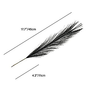 Mandy's 20pcs Black Silk Pampas Grass Artificial Flowers 18" for Home Kitchen Wedding Decorations Wedding Floral Arrangement