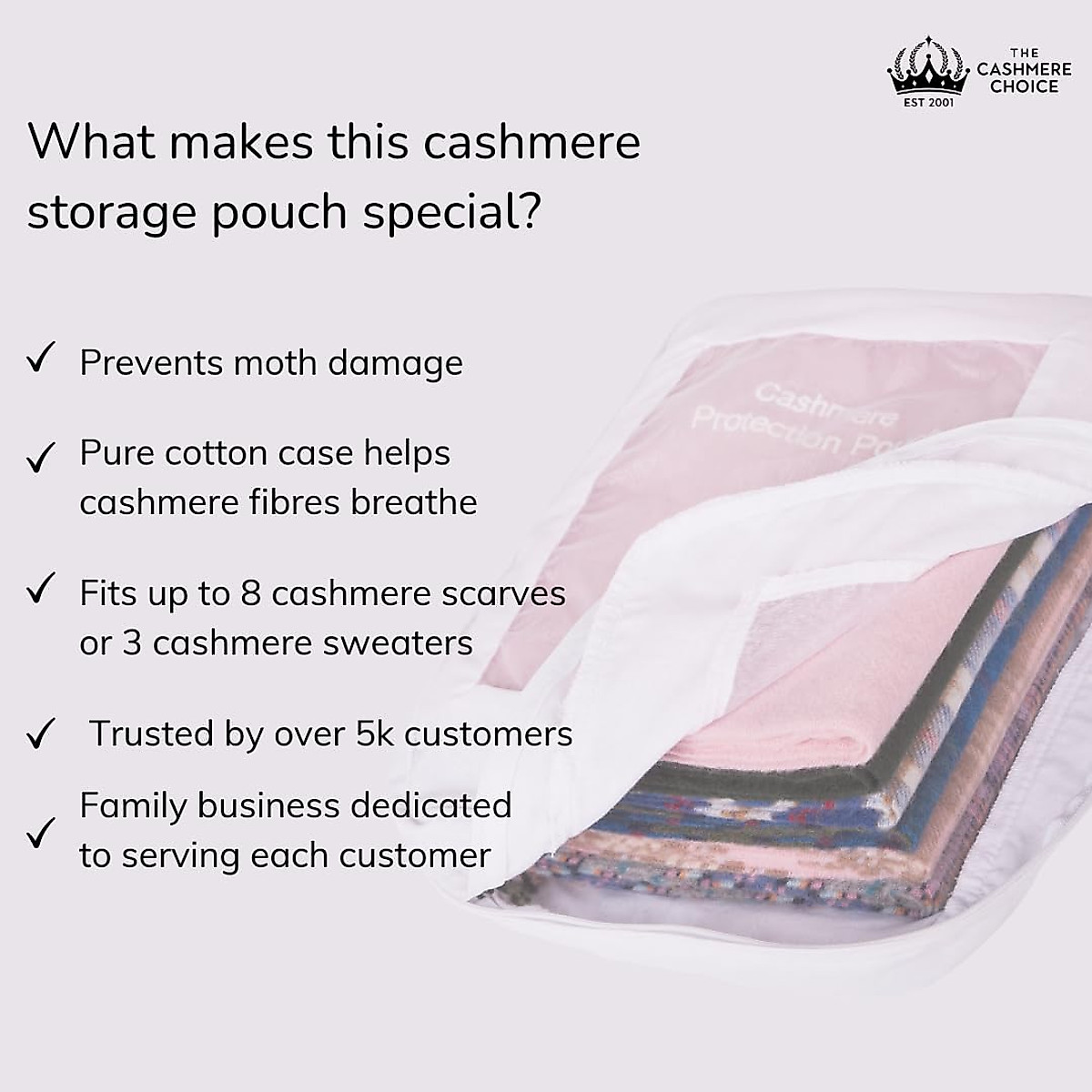 Cashmere Protection Pouch - Cashmere Storage Bag