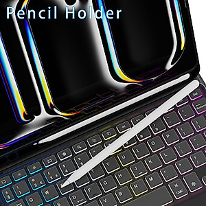 for iPad Air 11 inch (M2) 2024 & iPad Pro 11 inch 4/3/2/1.Generation & iPad Air 5/4 10.9 inch Case with Detachable Keyboard : 7 Color Backlight Tablet Keyboard Cases with Touchpad & Pencil Holder