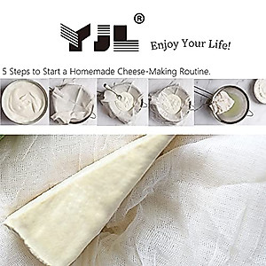 YJL Cheesecloth for Straining, 54 Sq Feet, 100% Cotton Grade 90 Unbleached Cheesecloth, Fine Cheesecloth | 6 Yards Cheese cloths for Cooking | Straining | Canning | Steaming and Reusable Cheesecloth