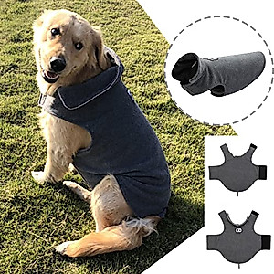 HonpraD Puppy Coat Two Sided Clothing Pet and Dog Autumn Vest(XXL) Winter Fleece Pet Clothes Small Warm Shirt Pullover Sweater Jacket Apparel for Fall