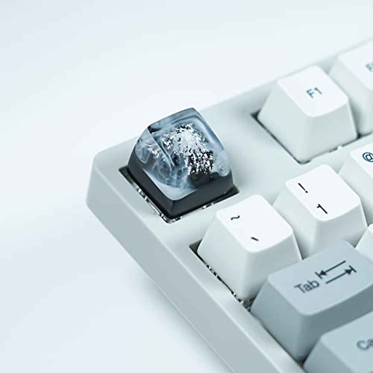 cho26key Gaming Keycaps for Cherry MX Switches(OEM R4) Hand Made Resin Key caps…(Snow Mountain（R4）)