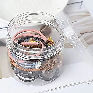 Slime Jars Storage Clear Empty Plastic Container with Lids Round Food Candy Clear Plastic Container 12 Pack 6.8OZ
