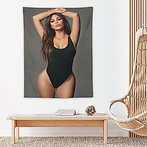 YWVWY Kim Kardashian Poster American Celebrity Poster Tapestry Decorative Painting Polyester Wall Art Living Room Tapestries Bedroom Prints 30"x40"