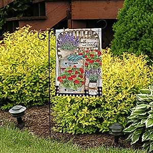 Faith and Family Farmhouse Spring Garden Flag Floral 12.5" x 18" Briarwood Lane