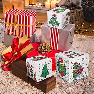 3 Pcs Christmas Nesting Gift Boxes，Christmas Stackable Gift Boxes Set with Lids Christmas Decorative Boxes for New Year Holiday Birthday Party Gift Decor