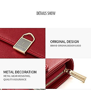 Hooshion Crossbody Cell Phone Purse for Women, Mini Shoulder Bag Wallet with Credit Card Slots (Pink)