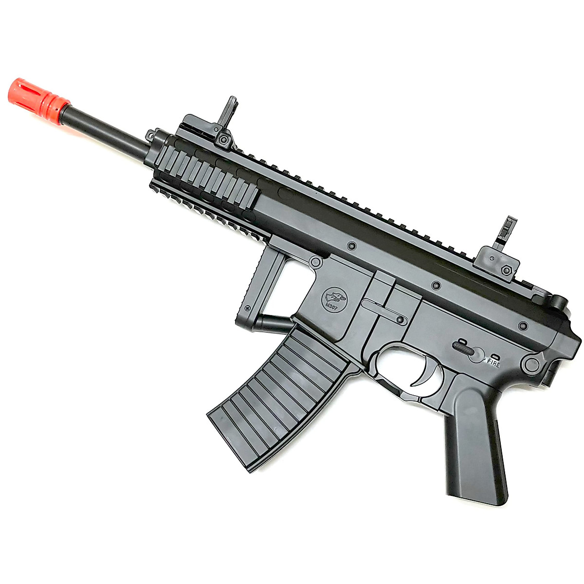 Airsoft Spring Powered Rifle Foldable Stock DE M307 Adjustable Hop Up Manual Safety 300 FPS with Free 1000 Bulldog Airsoft BBS 6mm