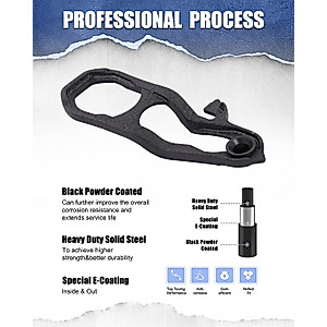 MEPARERI Ram 1500 Front Tow Hooks with Bumper Bezels Fit for 2019-2023 Dodge Ram 1500 Replace#82215268AB 68272944AB 68272945AB