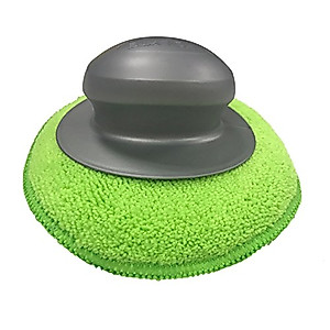 Polyte Microfiber Detailing Wax Applicator Pad w/2 Handles, 5 in, 12 Pack (Multi-Blue,Green,Yellow)