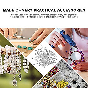 Artibetter 200pcs Tube Beads Twist Long Noodle Tube Spacer Beads for DIY Jewelry Making Necklace Bracelet Spacer Beads Copper Silver