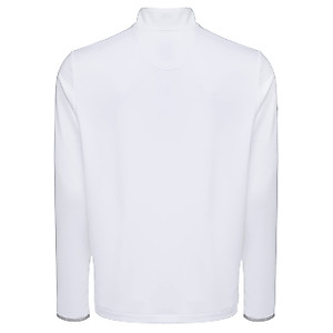 Callaway Men's Weather Series ¼ Zip Mock Neck Pullover For Men, Extended Sizes, Men’S Performance Apparel (Sizes Small-4Xl Big & Tall), White, 4X-Large
