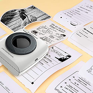 BISOFICE PAPERANG Mini Pocket Printer BT Wireless Printer Portable Thermal Printer 300dpi for Photo Picture Receipt Memo Note Label Sticker Compatible with Android iOS Windows Mac