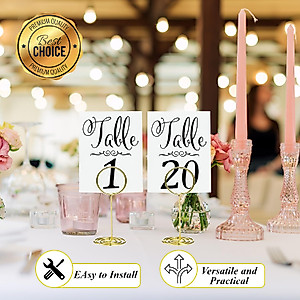 1 to 20 Table Numbers with Holders Base for Wedding Banquet Party Table Home Birthday DecorationPlace Card Holders