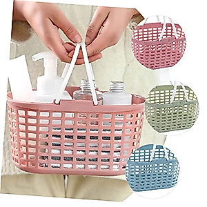 PLAFOPE 3pcs Portable Storage Basket Plastic Basket with Handle Pantry Organizer Basket Bathroom Caddy Organizer Cleaning Caddy Bathroom Shower Basket Shower Caddy Storage Rack Portable