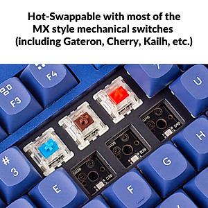 Keychron Q3 QMK/VIA Wired Custom Mechanical Keyboard, Full Aluminum Tenkeyless Layout, Programmable Macro with Hot-swappable Gateron G Pro Brown Switch, Compatible with Mac Windows Linux (Blue)