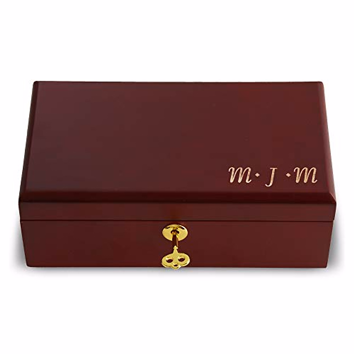 Let's Make Memories Personalized Engraved Wooden Valet - Keepsake Box - Secure Storage - For Dads and Grads - Father's Day Gift - 9”W x 5”L x 3.5”H