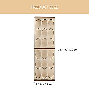 SEWACC Wooden Paint Rack Paint Rack Organizer with 18 Holes Diy Art Tools Storage Stand Pigment Bottle Storage Rack Craft Paint Holder Cabinet Organizer for Painting