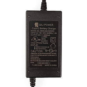 24V 2A Battery Charger for GoGo Mobility Scooter - Premium 24V 2000mA Quick Charger (3-Pin XLR Connector) for Drive Medical, Go-Go Elite Traveller, Jazzy Power Chair, Pride Mobility, ShopRider, Ezip