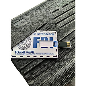 USB Flash Drive 64GB Thumb Drive High Speed USB Drive USB 2.0 Memory Stick FBI/CIA ID Card Certificate Accessories Design Waterproof