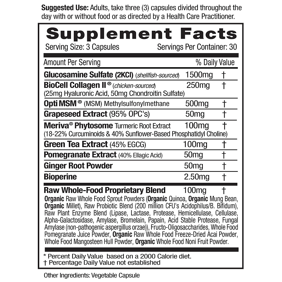 EMERALD LABS Joint Health - Biocell II Collagen, OptiMSM, Glucosamine, Meriva Turmeric Curcuminoids & More - Joint Health, Mobility & Flexibility Support* - 90 Vegetable Capsules (30-Day Supply)