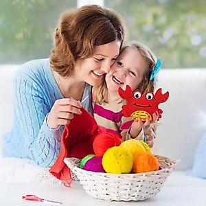 Felt Sewing Kit,8 Pcs Ocean Animals Sewing Kit Mermaid DIY Art Craft Felt Set Beginners Sewing Set for Boys and Girls Educational Gift