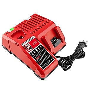 ADVTRONICS M12 M18 48-59-1812 Replacement Charger Compatible with Milwaukee 12V-18V M12 M18 M14 Lithium Battery 48-11-2420 48-11-2440 48-11-1820 48-11-1840 48-11-1850 48-11-2401