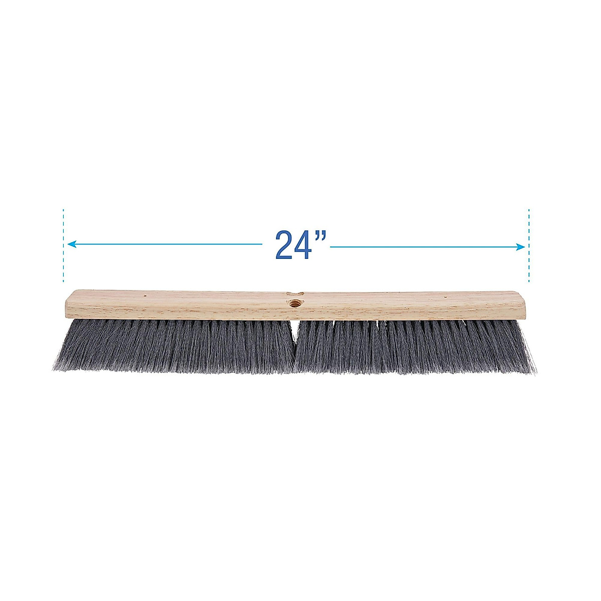 Boardwalk BWK20424 3 in. Flagged Polypropylene Bristles 24 in. Brush Floor Brush Head - Gray