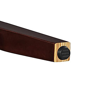 Yaheetech Bar Stools Kitchen Counter Height Stools 25 Inch High Back Leather Pub Chairs Wood Wooden Barstools Brown, 2PCS (Package 1)