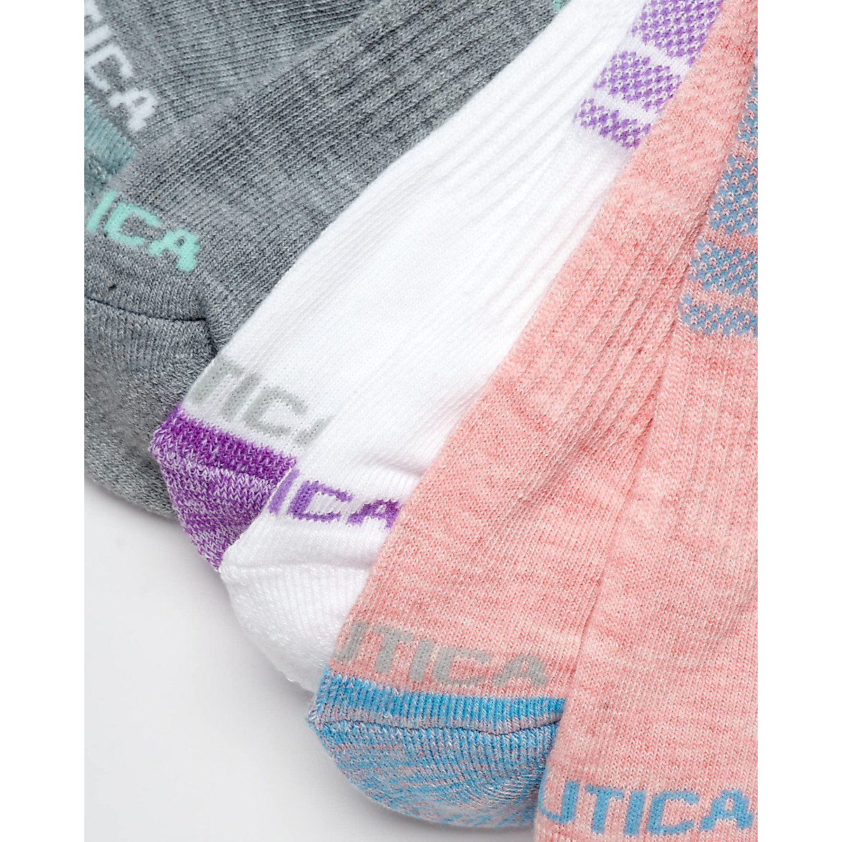 Nautica Women's Socks - Athletic Cushion Low Cut Socks (6 Pack), Size 4-10, Pink Assorted
