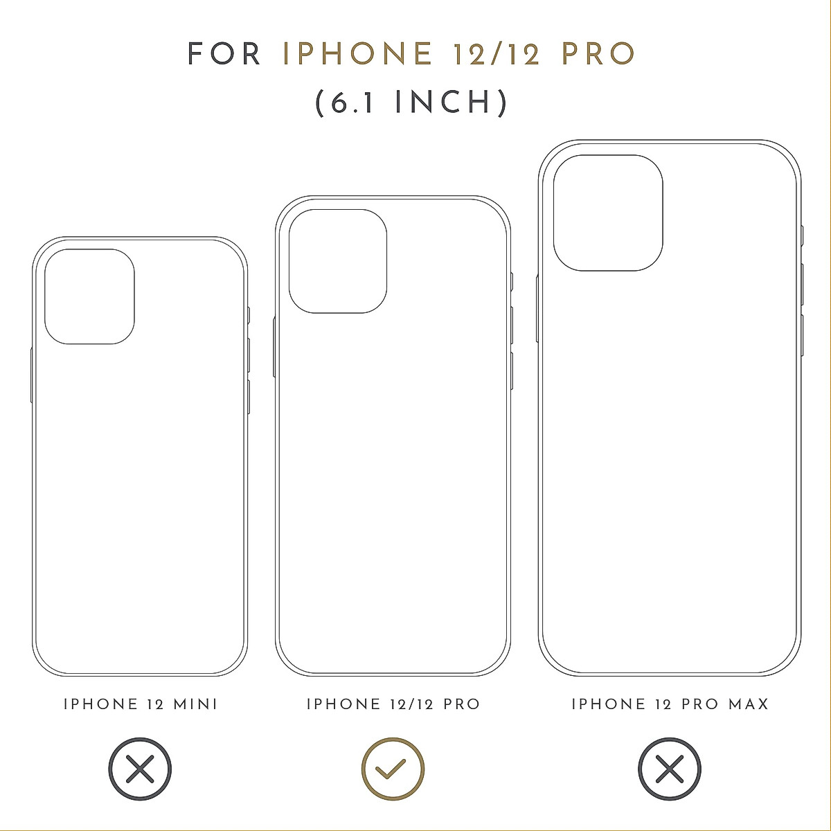 HABITU [Folio Collection 2022] Eris Tri-Fold Pink Wallet Case for iPhone 12/12 Pro, Detachable Vegan Leather Magnetic Folio with Card Pockets, Mirror & Strap for Women, Pink Eris