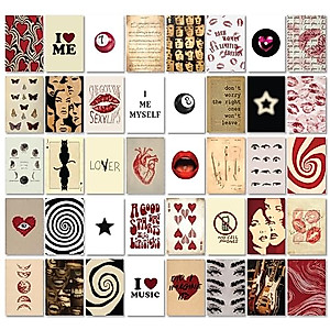 97 Decor Downtown Girl Room Decor - 40 Pcs Downtown Girl Posters Y2k Pictures, Coquette Room Decor Aesthetic, Retro Y2k Collage Kit, Rockstar Coquette Wall Art Prints (4x6 Inches)