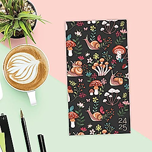 Willow Creek Press Mushrooms 2-Year January 2024 - December 2025 Monthly Pocket Planner (3.5" x 6.5")