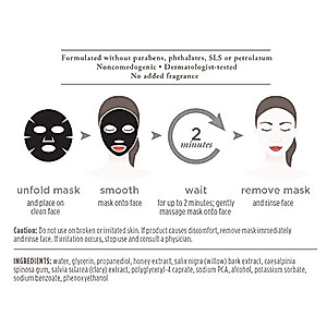 Burt's Bees Detoxifying Charcoal Facial Sheet Mask, Honey, Single Use (Package May Vary)